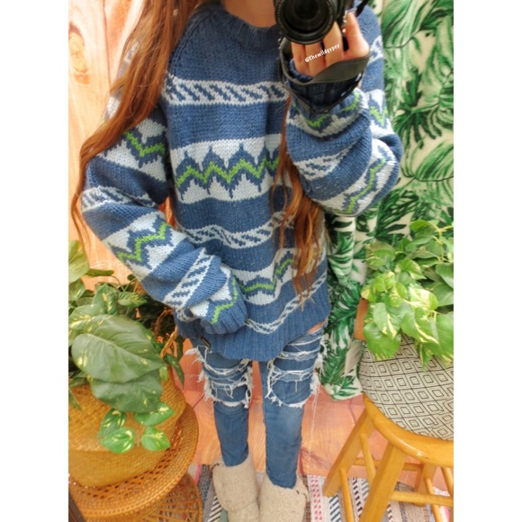 Vintage | Sweaters | Vintage Abercrombie Eclectic Chunky Knit Sweater ...